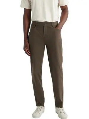 Zella Driver Slim Fit Five-Pocket Trousers Olive Tuscan