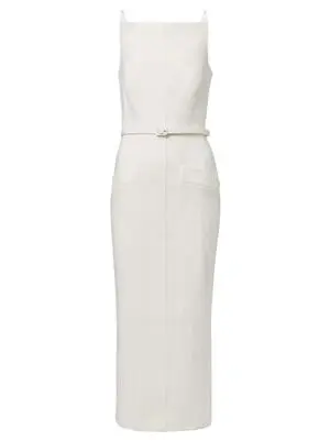 Roland Mouret Crêpe Midi Dress - White