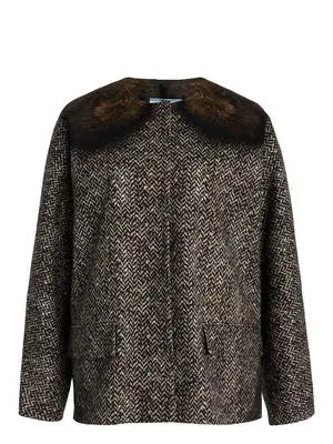 Prada Trompe-l'oeil Caban Jacket - Brown