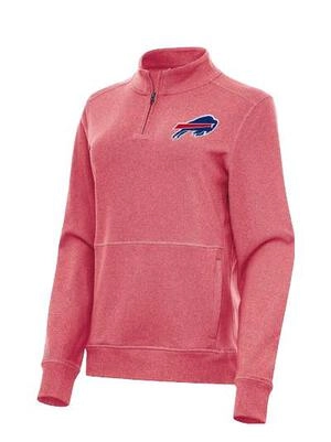 ANTIGUA Buffalo Bills Quarter-zip Jacket - Heather Red