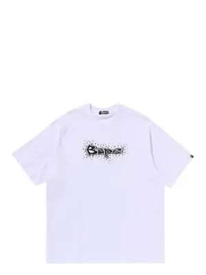 A BATHING APE Studs Logo Relaxed Fit Tee - White