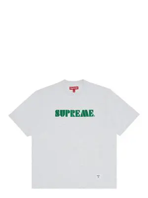 Supreme Stencil Embroidered Short-sleeve Top 'ash Grey' Grey