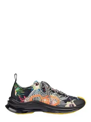 Gucci Run Floral Sneaker - Black