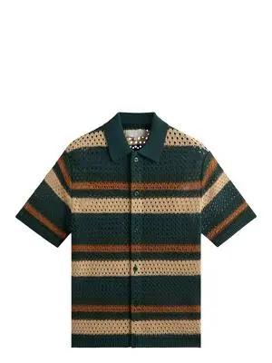 Kith Thompson Crochet Button Down Shirt 'chronicle - Multicolor