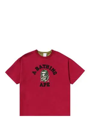 A BATHING APE X Sean Wotherspoon Reversible Tee 'burgundy - Red