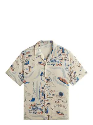 Kith Nyc Thompson Camp Collar Shirt 'sandrift - Cream