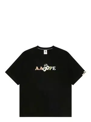 A BATHING APE Aape * Cherry-print T-shirt - Black