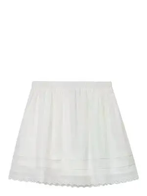 B+AB Embroidery Mini Skirt - White
