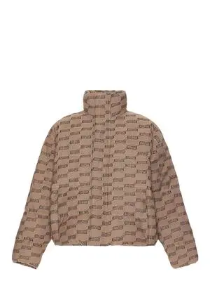 Balenciaga Monogram Puffer Jacket - Tan