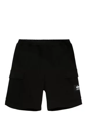 Izzue Logo-patch Cargo Shorts - Black