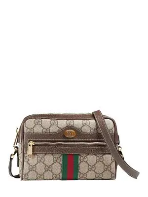 Gucci Ophidia Gg Supreme Mini Bag - Tan