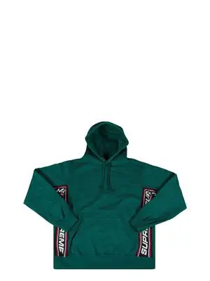 Supreme Text Rib Hooded Sweatshirt - Green