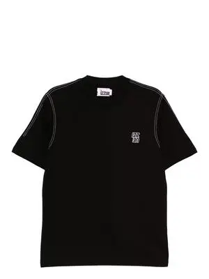 Izzue Logo-embroidered T-shirt - Black