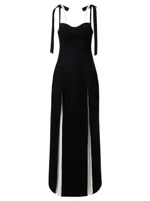 MARMAR HALIM Silk-blend Crêpe Gown - Black