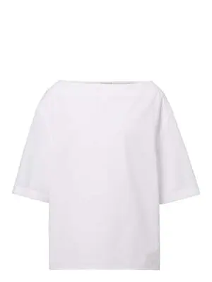 TOD'S Oversized Cotton Poplin Top - White