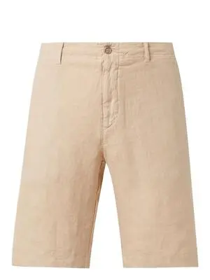 Fedeli Linen Bermuda Shorts - Beige