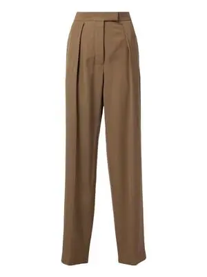 FERRAGAMO High-rise Straight Pants - Green