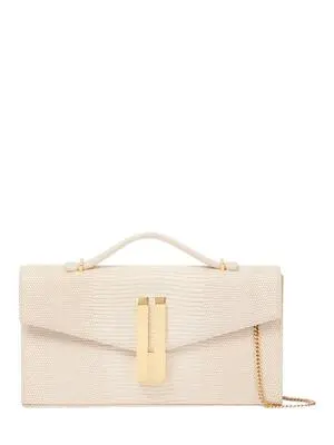 DEMELLIER Vancouver Croc-effect Leather Clutch - White