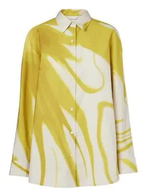 Dries Van Noten Printed Cotton Shirt - Yellow