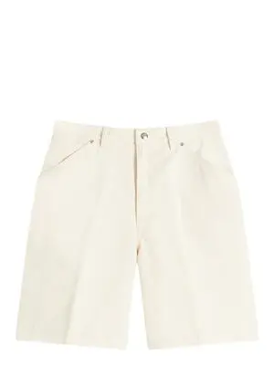 Moncler Cotton Gabardine Shorts - White