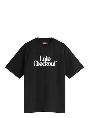 LATE CHECKOUT Logo T-shirt - Black