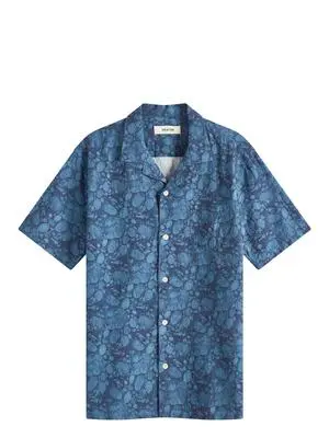 KESTIN Crammond Marble Print Shirt - Blue Marble