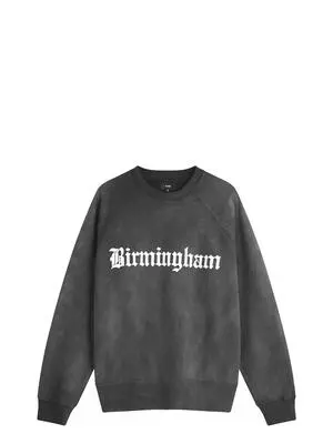 BEAMS Printed Raglan Sweatshirt - Black