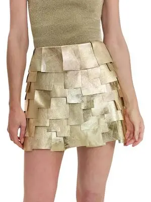 Cult Gaia Carley Skirt - Gold