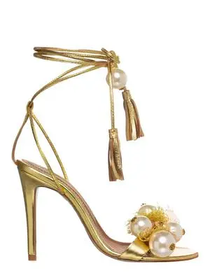 ALAMEDA TURQUESA 110mm Nassau Sandals - Gold