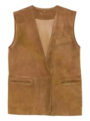 SALVATORE SANTORO Suede Gilet - Brown
