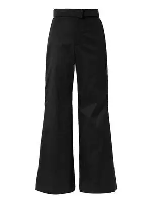 Sasuphi Elettra Cotton-twill Wide-leg Pants - Black