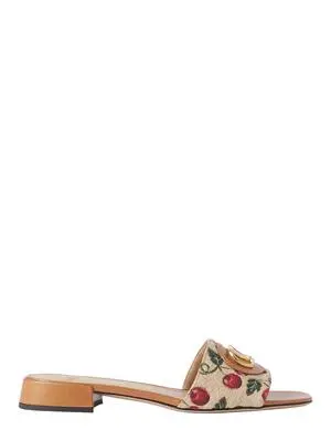 VALENTINO Valentino Garavani Vlogo Raffia-jacquard Slides