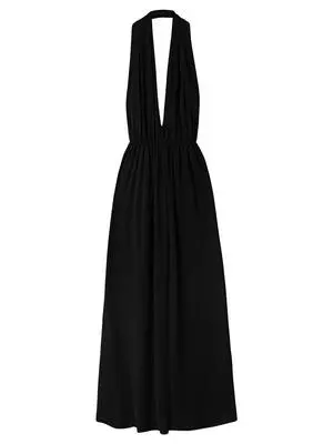 THE ROW Pharao Open-back Halterneck Gown - Black