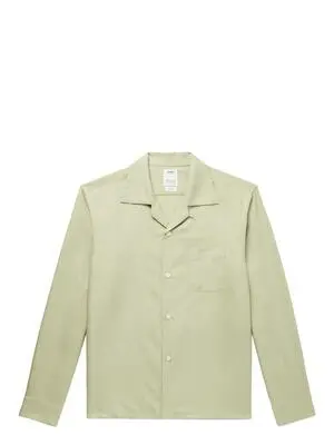 Visvim Keesey Convertible-collar Silk-shantung Shirt - Green