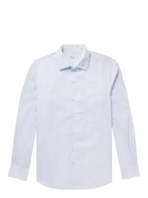 Loro Piana André Striped Cotton-poplin Shirt - Blue