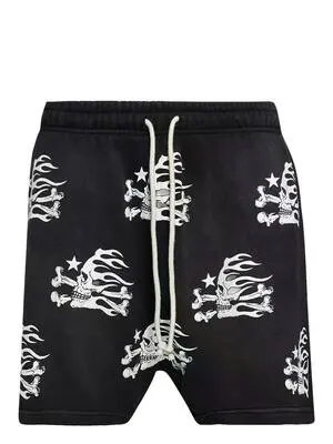 HELLSTAR Skull-print Shorts - Black