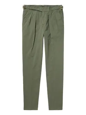 Rubinacci Manny Straight-leg Cotton-twill Trousers - Green