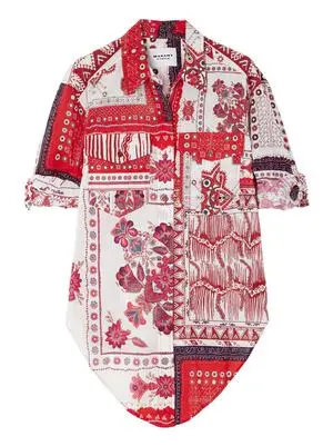 MARANT ETOILE Nathy Bandana-print Cotton Shirt - Red