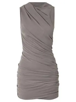 Rick Owens Luna Draped Mini Dress - Gray