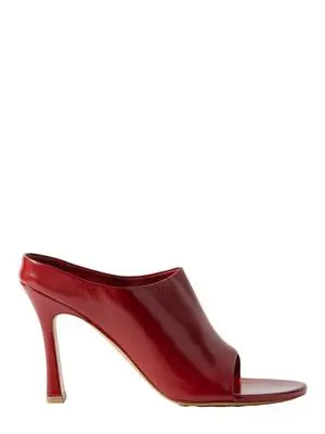 Bottega Veneta Rana Leather Mules - Red