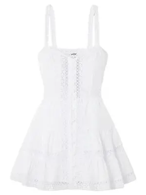 Charo Ruiz Ibiza Lenora Cotton-blend Mini Dress - White