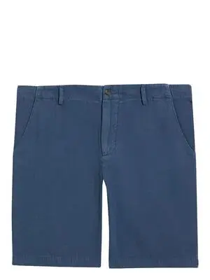 Boglioli Boglioli Cotton And Linen-Blend Shorts Navy