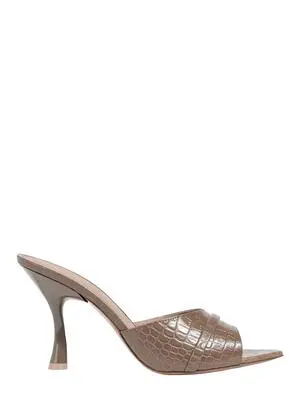 MALONE SOULIERS Julia 90 Croc-effect Leather Mules - Taupe