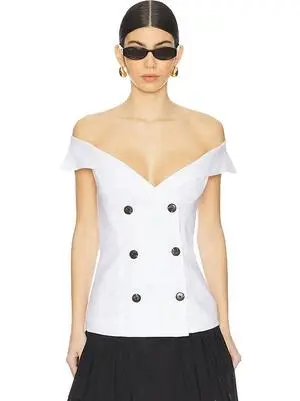 Bardot Eliora Button Front Top - Orchid Wht
