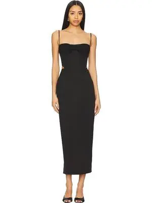 Bardot Martini Midi Dress - Black