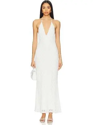 Bardot Adoni Halter Mesh Midi Dress - Orchid White