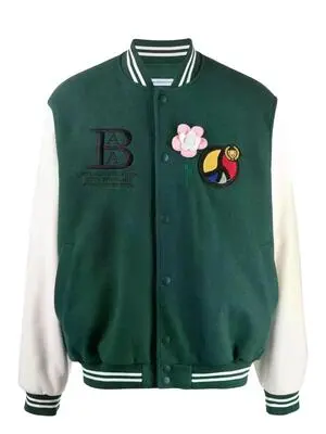 BEL-AIR ATHLETICS Logo-embroidered Bomber Jacket - Green