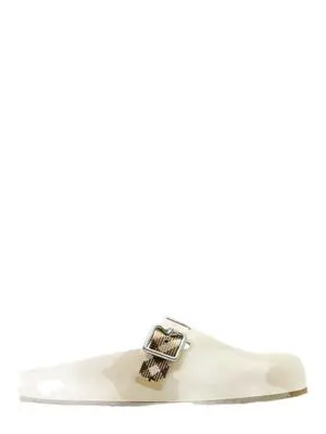Burberry Suede Urchin Clogs - Neutrals