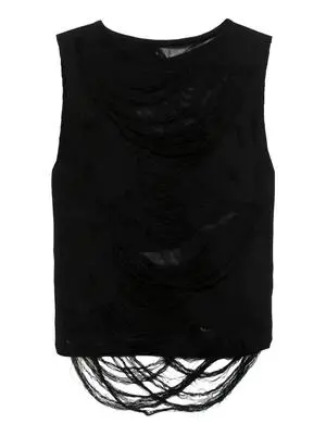 MAISON MARGIELA Distressed Tank Top - Black