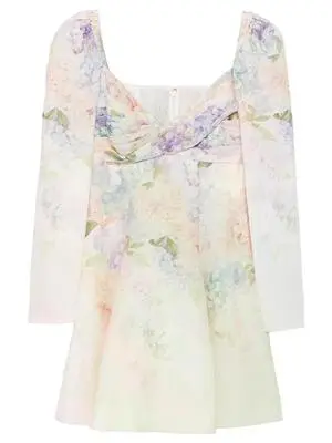 Zimmermann Dawning Mini Dress - Pink